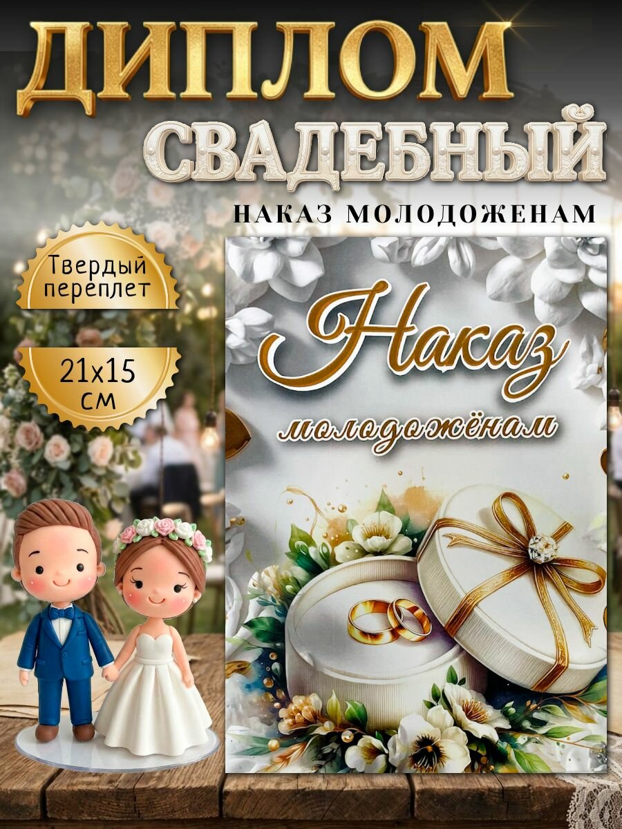 Диплом открытка Наказ молодожёнам, в подарок на свадьбу