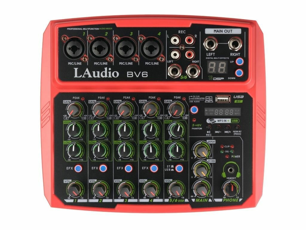 LAudio BV6 Микшерный пульт, 6 каналов.