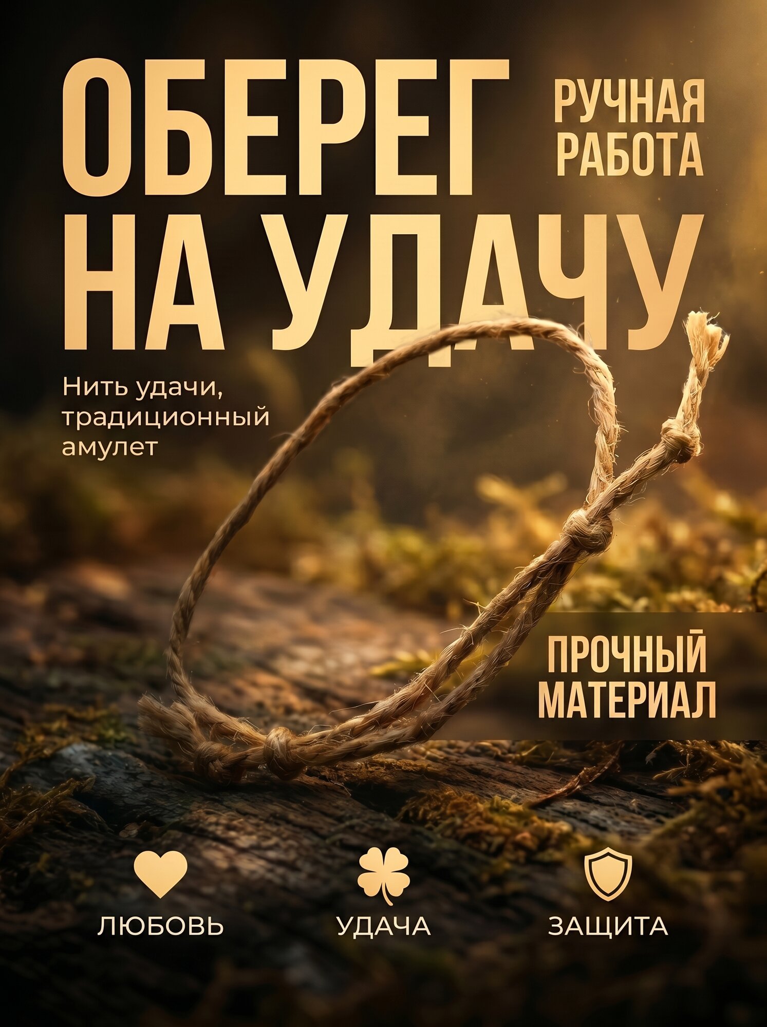 Оберег для руки, для привлечения удачи и любви, ручная работа