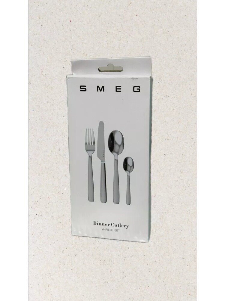 Набор столовых приборов Smeg, из нержавеющей стали, 4 предмета, для 1 персоны