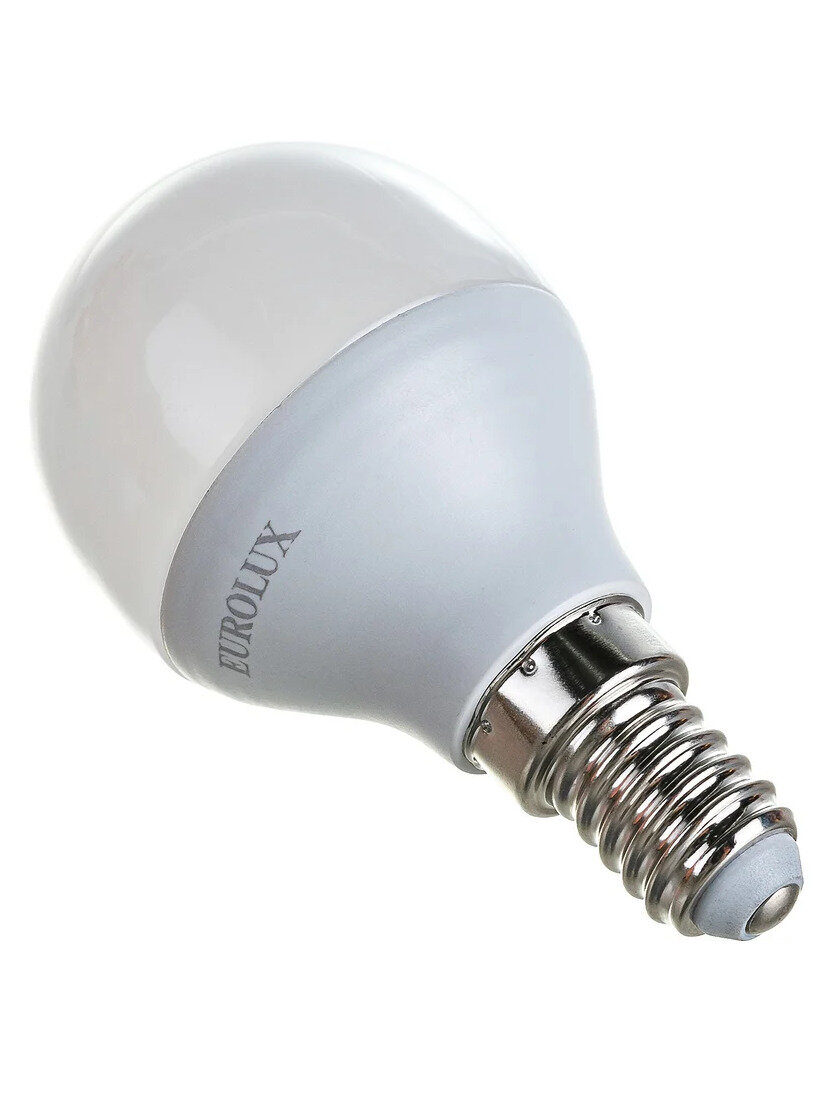 Лампа светодиодная LL-E-G45-7W-230-2,7K-E14 (шар, 7Вт, тепл, Е14) Eurolux