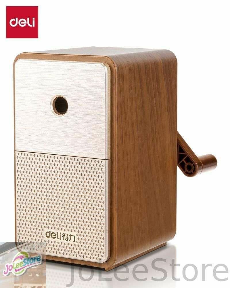 Точилка для карандашей механическая Deli 71160Brown 1 отверстие, с контейнером, пластик, коричневый