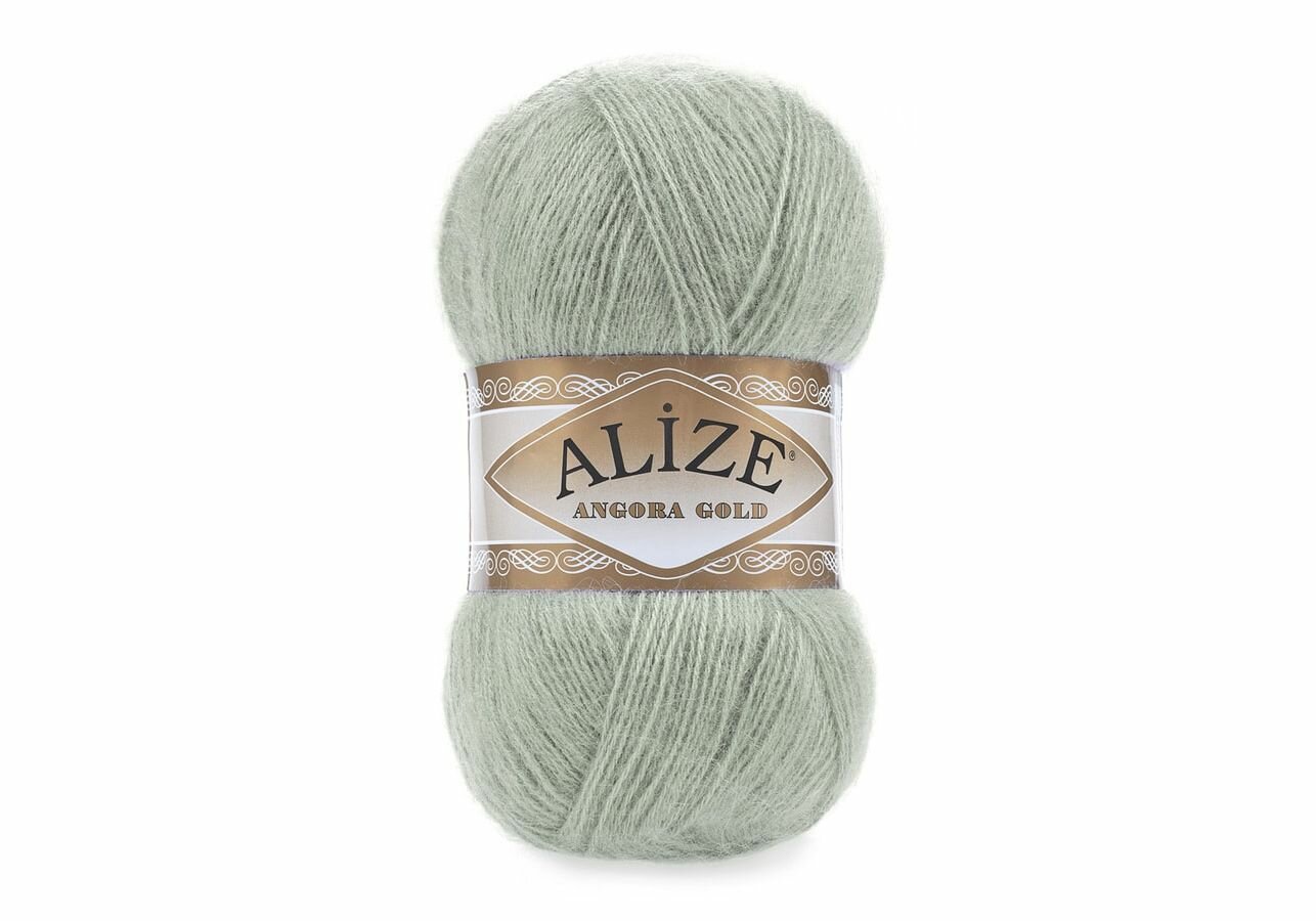 Пряжа для вязания Angora Gold Alize 1 моток (550 м, 100 гр), цвет 515 морская пена
