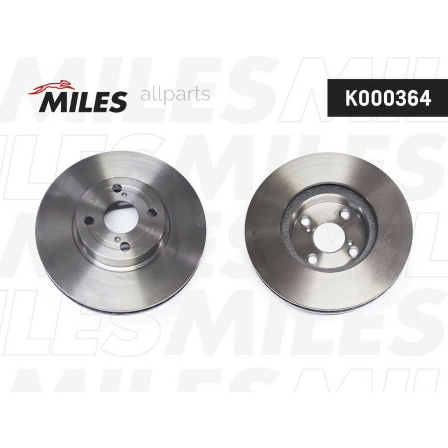 MILES K000364 Диск тормозной TOYOTA COROLLA (E12) 1.4-2.0 02- передний