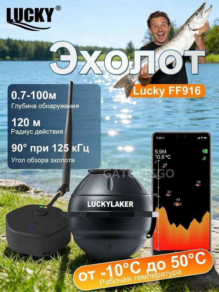 WiFi Беспроводной эхолот зимней рыбалки FF916