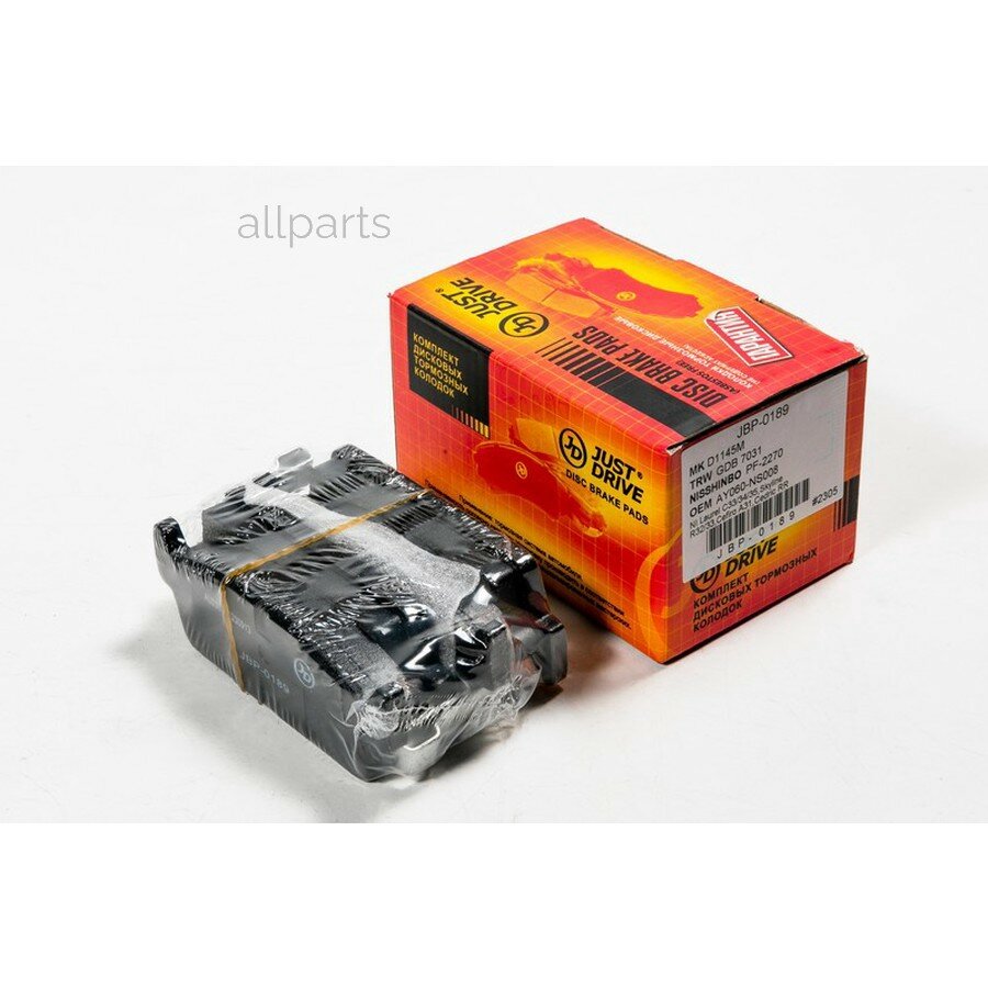 JUST DRIVE JBP0189 Колодки тормозные, задние D1145M