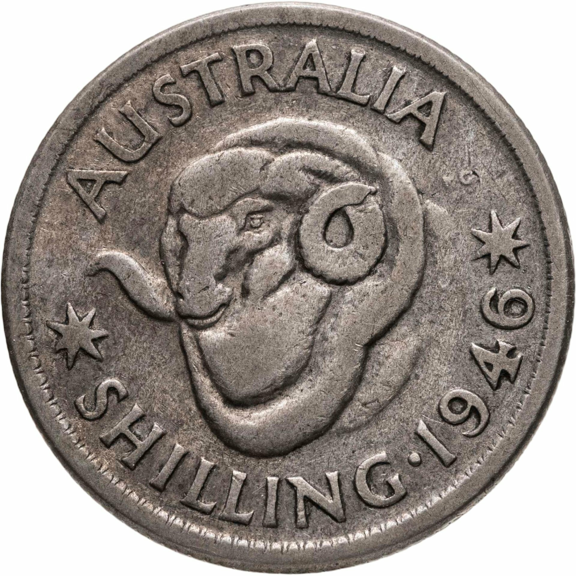 Австралия 1 шиллинг (shilling) 1946 Точка после "SHILLING" (МД Перта)
