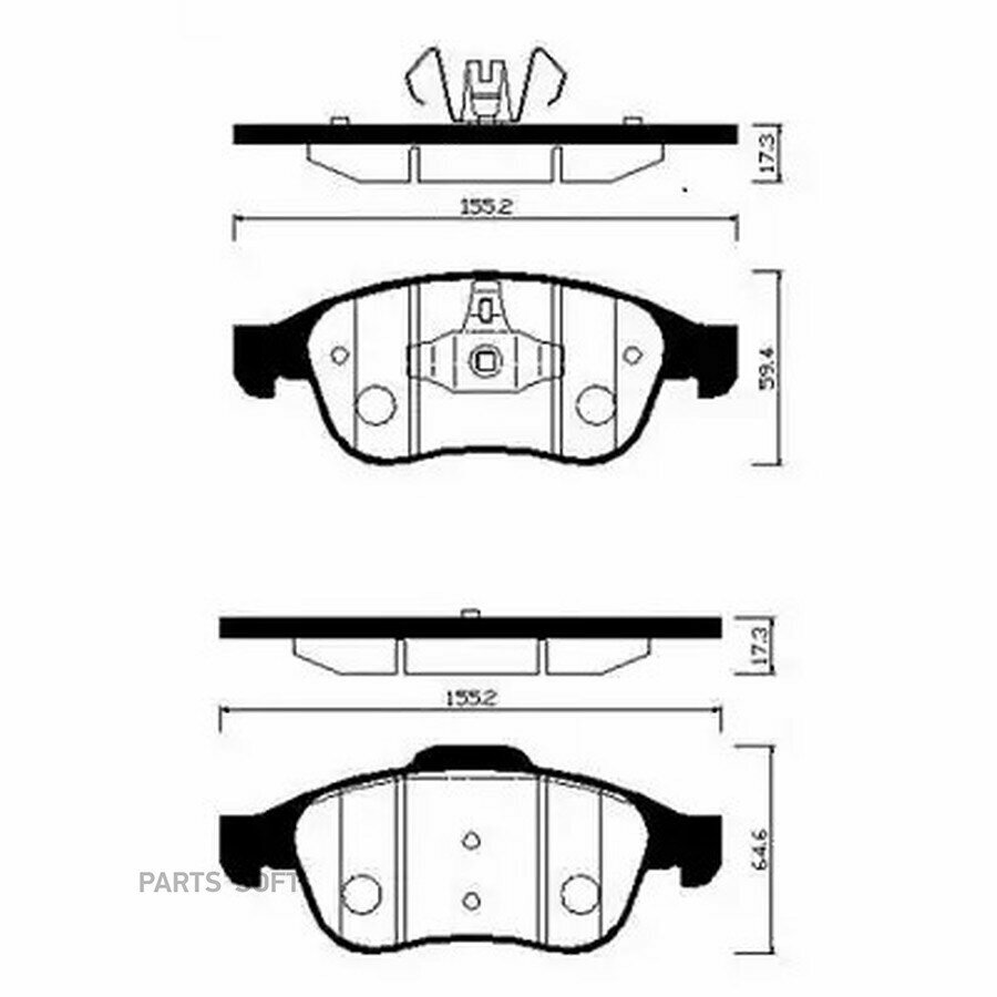 Колодки тормозные HSB HP3009 DACIA DUSTER 10- / RENAULT FLUENCE (L30_) 10 - , MEGANE CC (EZ0/1_) 10 - , MEGANE III Grandtour (KZ0/1) 08 - , MEGANE III Наклонная задняя часть (BZ0_) 08 - , MEGANE III купе (DZ0/1_) 08 - , MEGANE III седан 09 - , SCEN