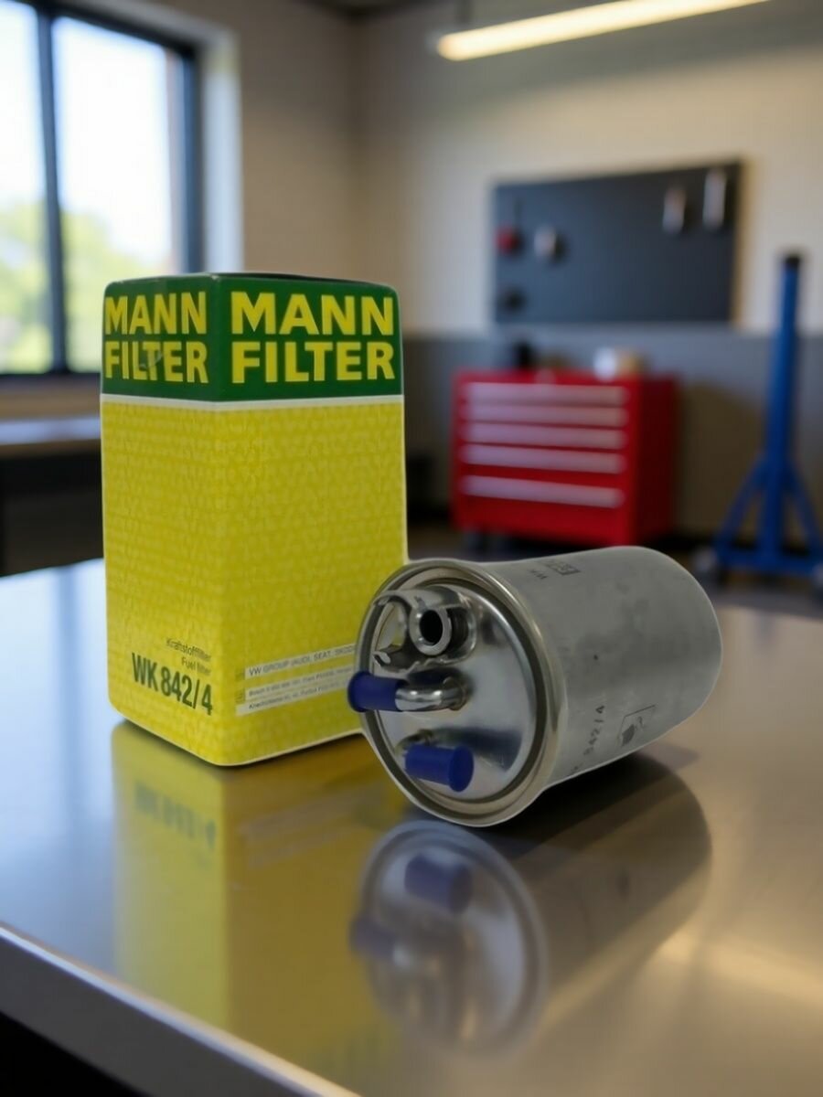 Фильтр топливный MANN FILTER Volkswagen Passat, Polo, Caddy, Golf, Jetta/ Audi 80, 90/ Seat Ibiza, Cordoba, арт. WK842/4