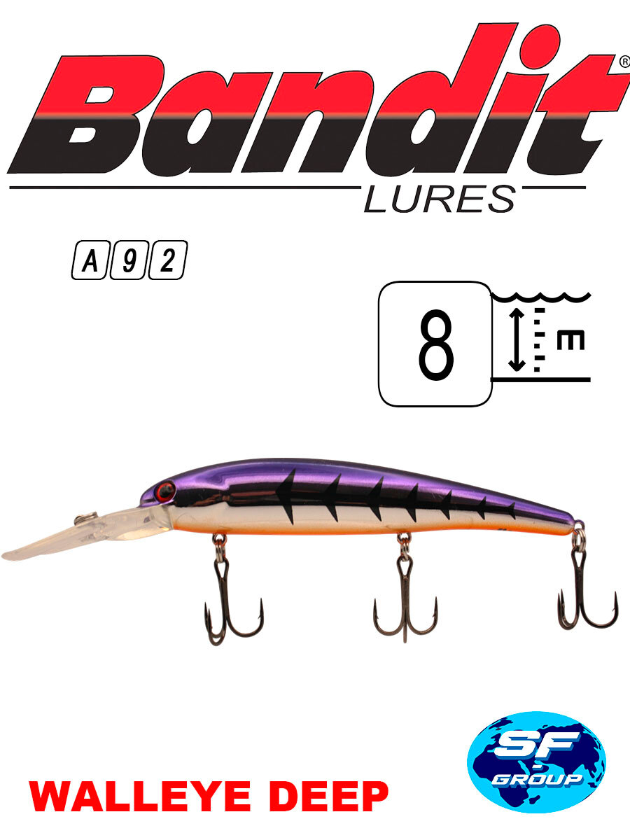 Воблер Bandit Deep Walley 12 см 17,5 гр заглубление 8м #A92