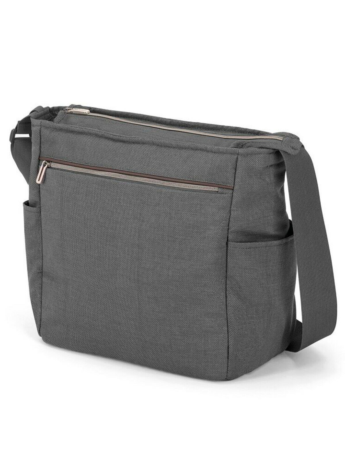 Сумка для коляски органайзер Inglesina Aptica Day Bag Velvet Grey плечевой ремень, с матрасиком, универсальная, серая