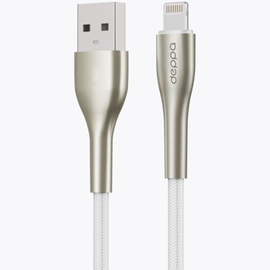 Кабель Deppa Apollo USB-А - Lightning, 1м, белый