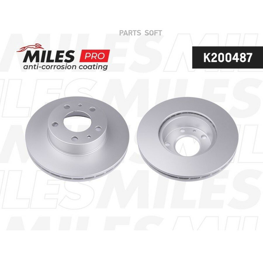 MILES K200487 Диск тормозной CITROEN JUMPER/FIAT DUCATO/PEUGEOT BOXER 94- передний D=280мм. ()