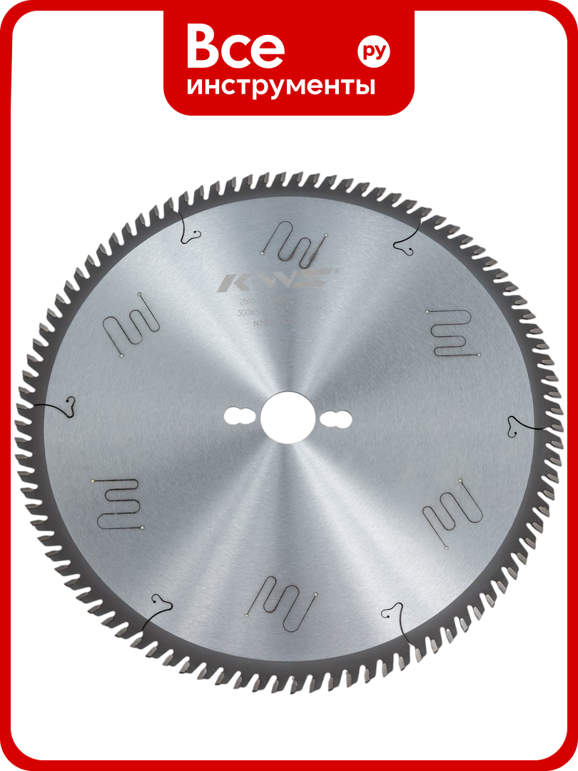 Диск пильный KWS 300х30х3.2х96T TP K5+, хром покрытие 01051-3003032096TPXYX, подвижной кареткой, подрезной пилой