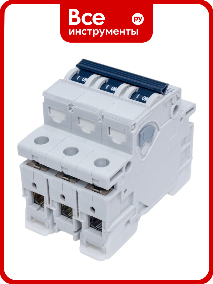 Автоматический выключатель ABL 3P, C, 4 А, 10 кА, 230/400 В AC, серия Т C4T3, 4 А, модульный монтаж на DIN‑рейку