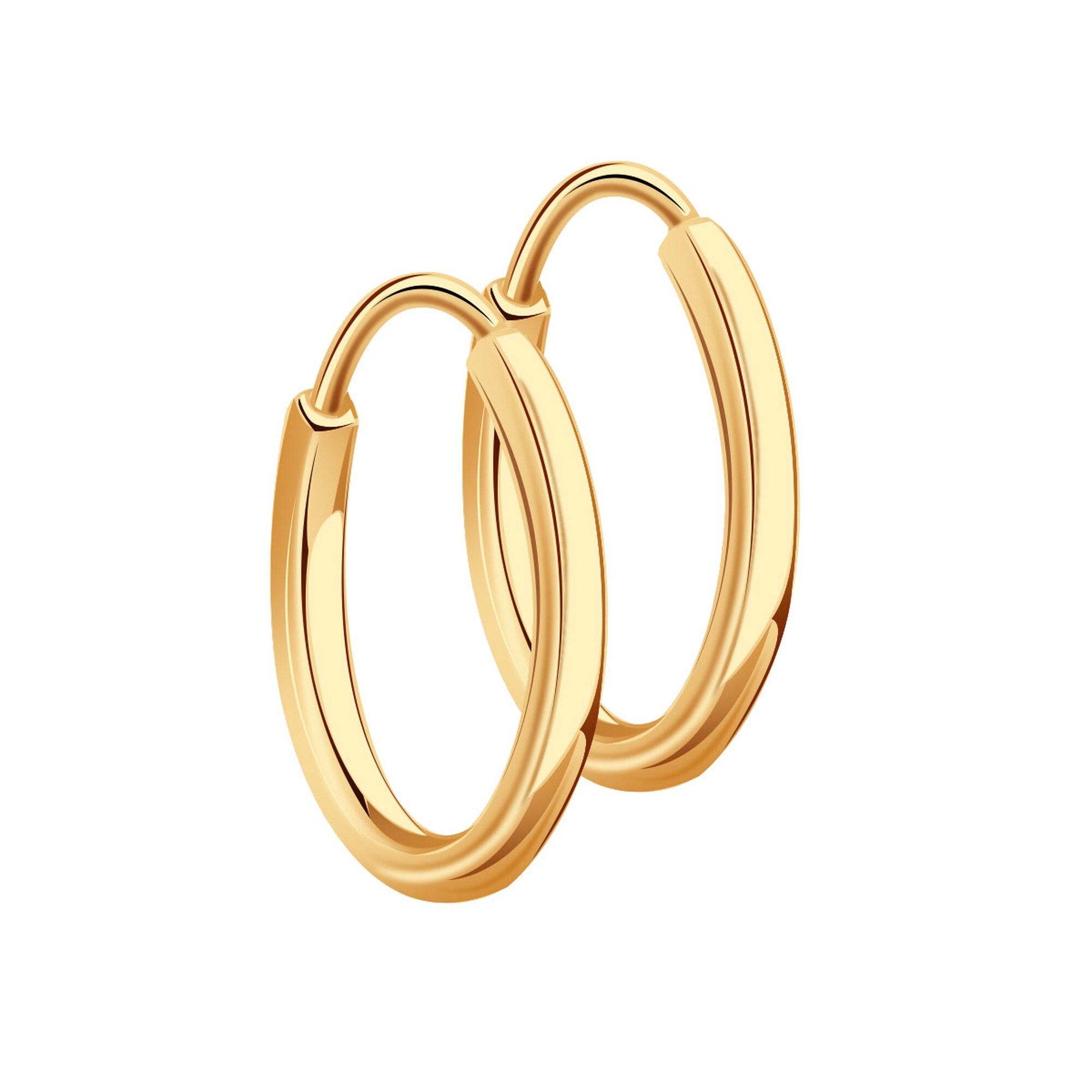 Серьги конго, красное золото, 585 проба