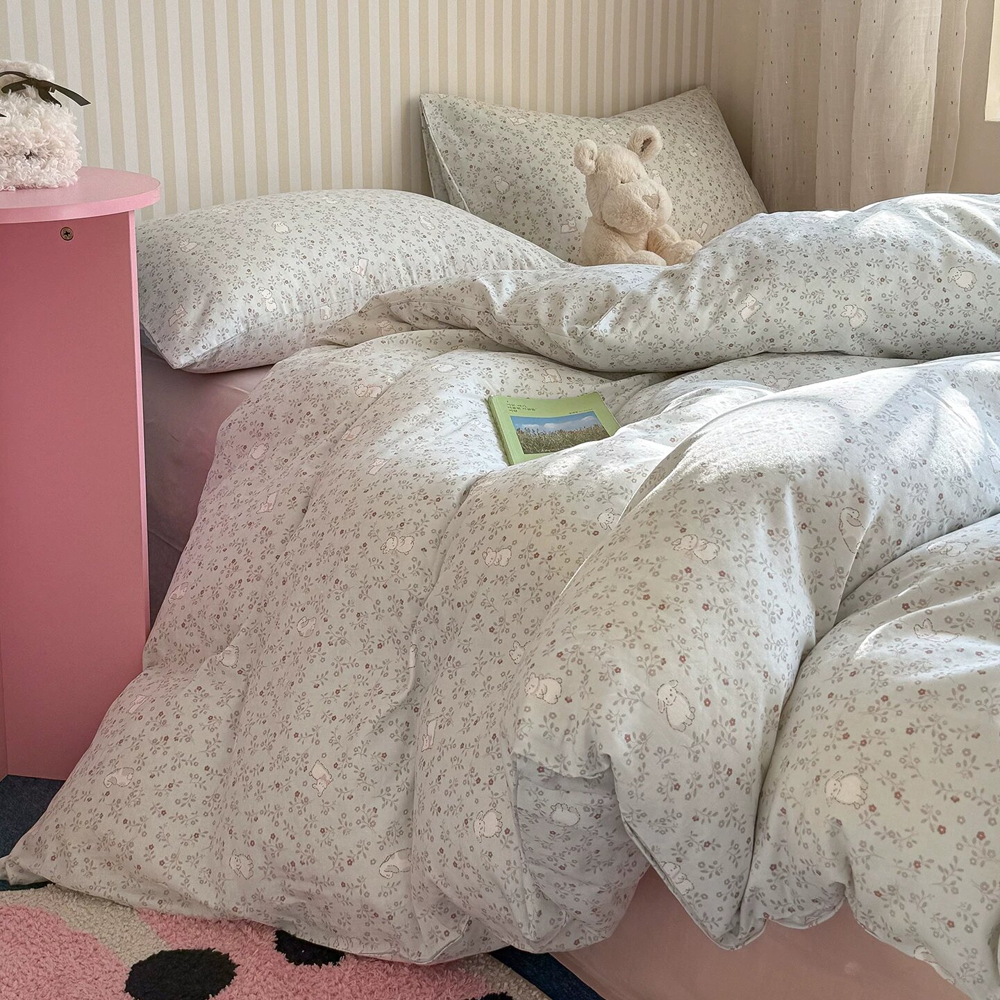 Детский комплект постельного белья MUJI Class A из двухслойной марли с мультяшным рисунком, 100% хлопок, четыре