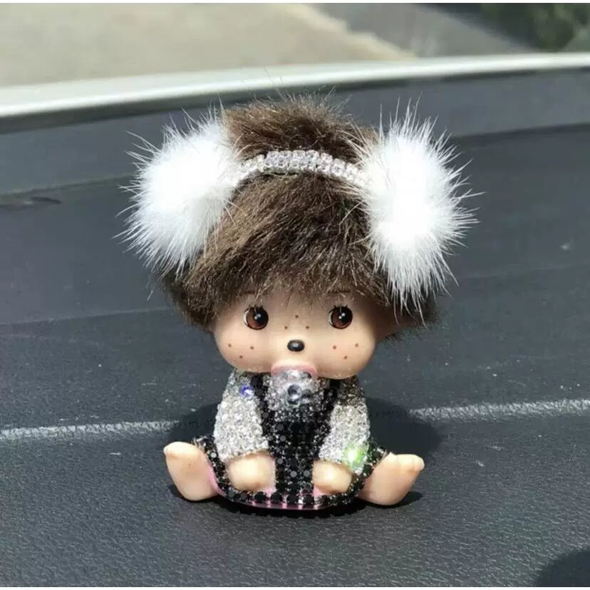 Набор кукол Monchhichi из 1 штуки для автомобильного вентилятора, аксессуар для автомобиля