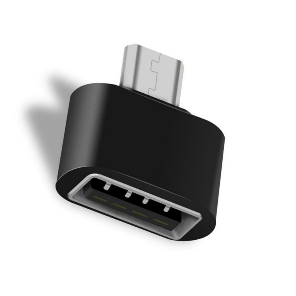Адаптер USB 2.0 A — MicroUSB Type-C OTG, Черный - USB A к micro