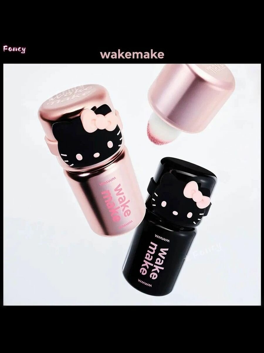 Жидкий румянец wakemake x Hello Kitty Shaking Blur Cheek-#09 Honey Pink