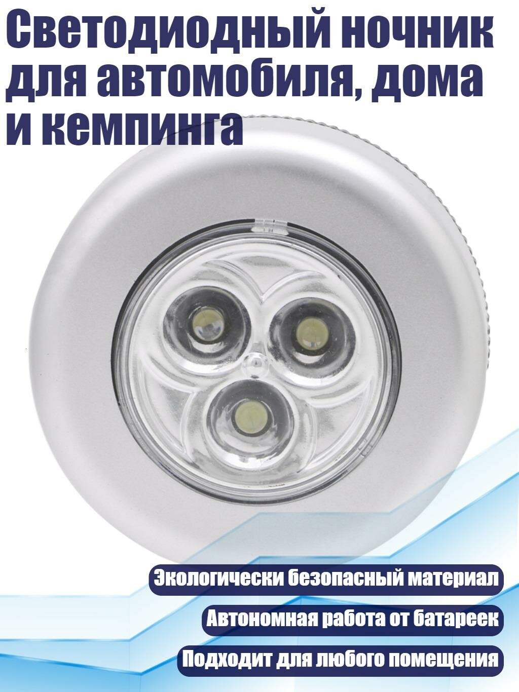 Светодиодный ночник для автомобиля, дома и кемпинга, Многопользовательский