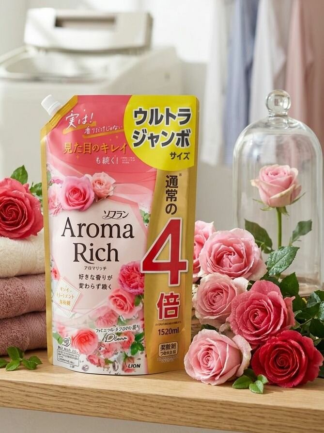 Кондиционер для белья Lion Aroma Rich Diana с ароматом натуральных масел 1520мл