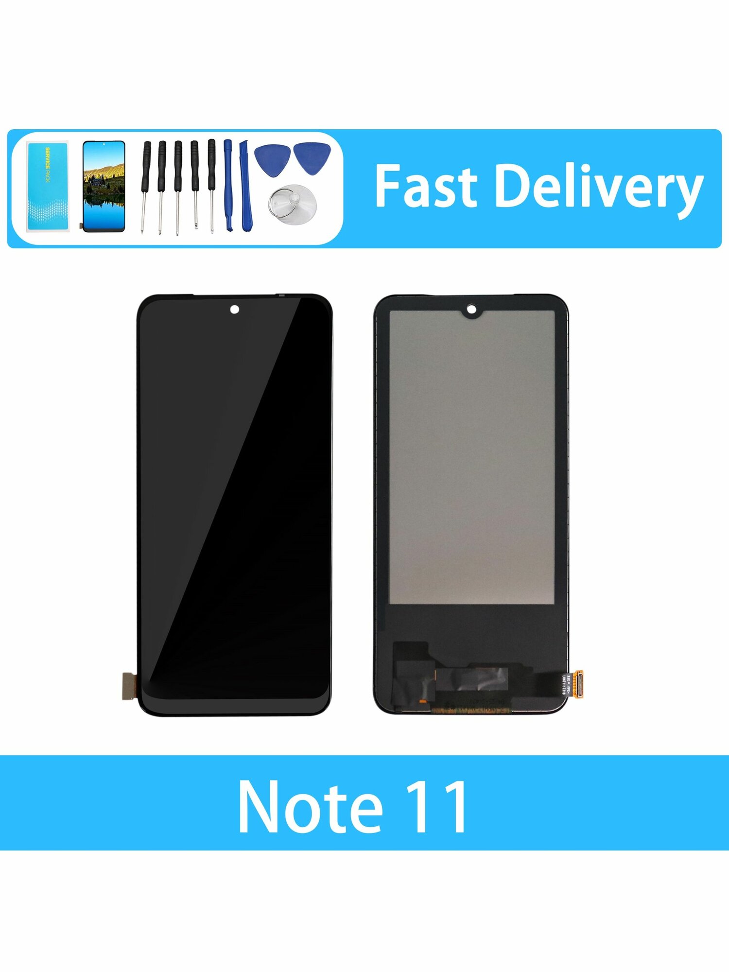 Дисплей для Xiaomi Redmi Note 11 (без рамки), TFT LCD, 6.4", 720x1600, яркость 360 нит