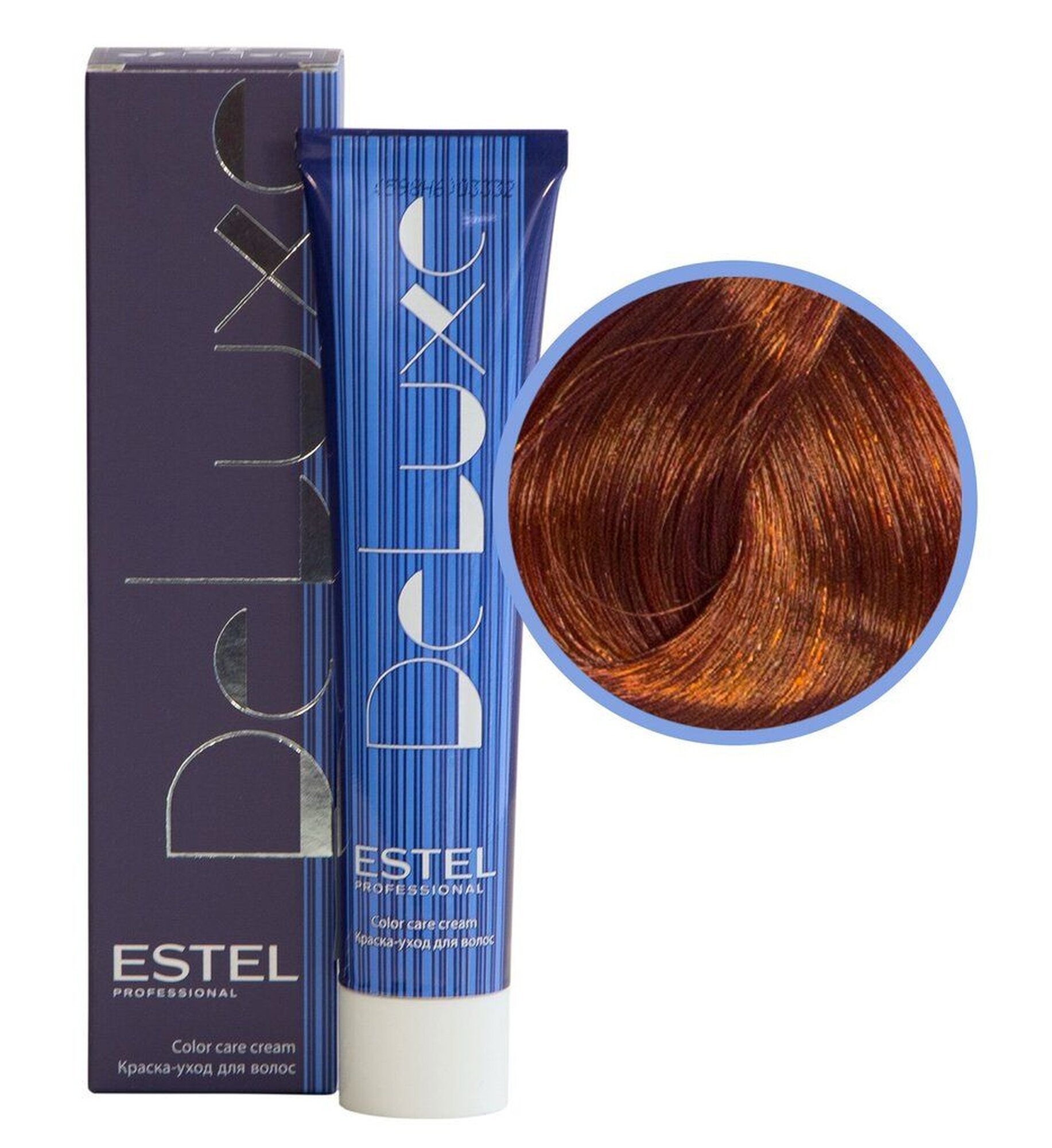 Estel Professional Краска-уход DeLuxe 6/54 темно-русый красно-медный Эстель делюкс