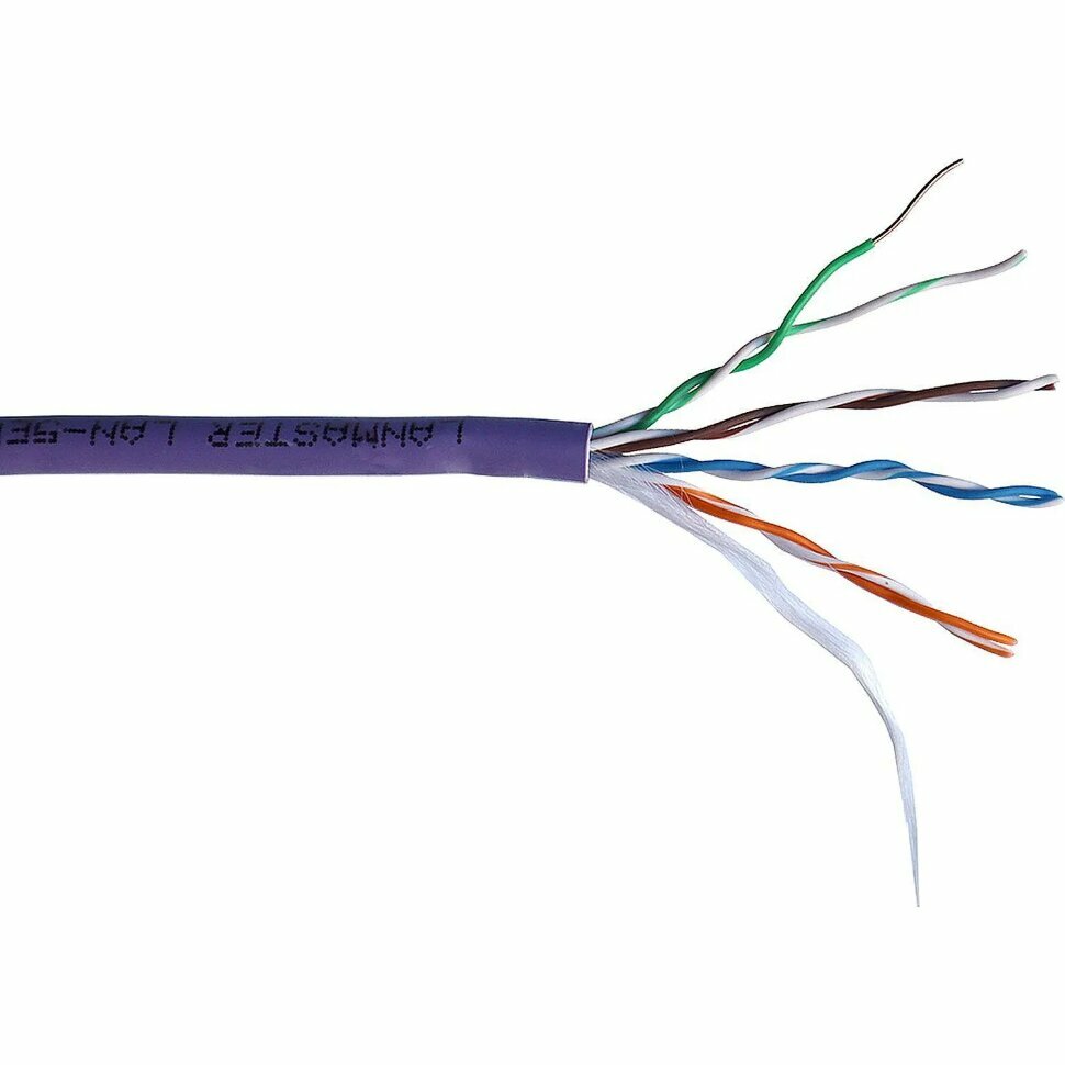 Кабель LANMASTER LAN-5EUTP-HFLT 4 пары Кат.5e 350 МГц LSZH нг(А)-HF 305 м, 2125692