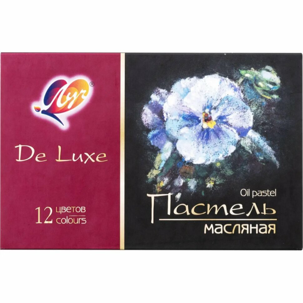 Пастель масляная Люкс 12 цв (круглая) 30С 1936-08 набор, 2275972