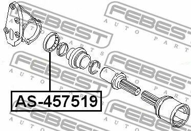 Подшипник приводного вала 45x75x19 FORD Focus Fusion Fiesta Mondeo-IV Galaxy Kuga FEBEST AS-457519