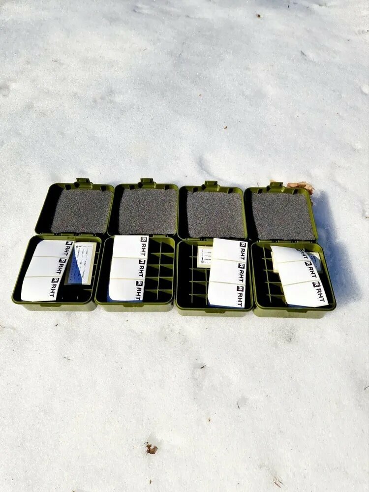 Набор из 4 коробок для патронов 12 калибра RHT Ammo Box (зеленый)