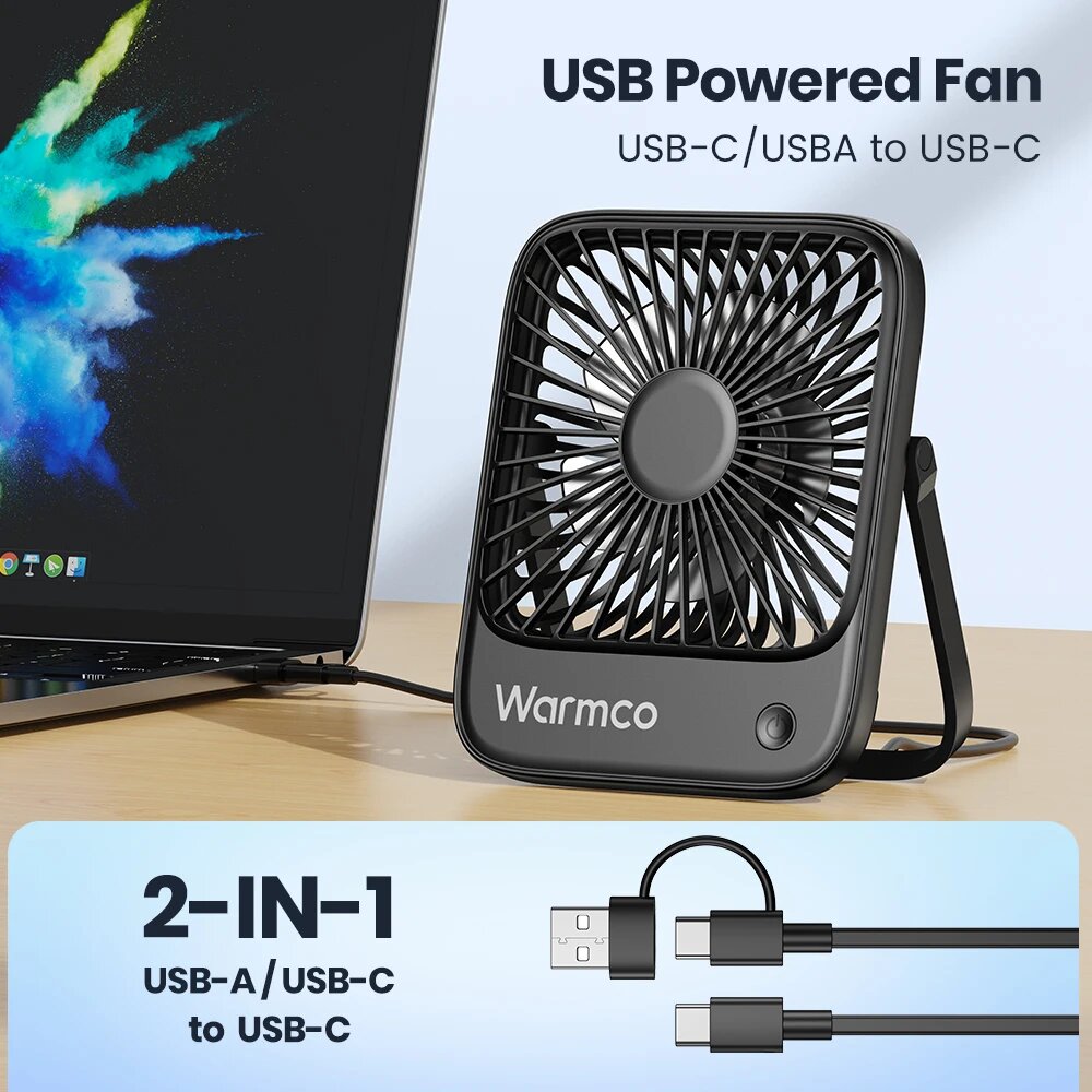Warmco Mini USB-вентилятор Black — фото 1