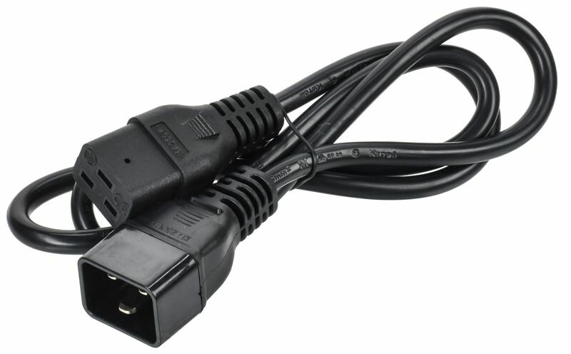 Кабель электропит. PDU 3х1.5 1м с разъемами С19-C20 ITK PC-C19C20-1M