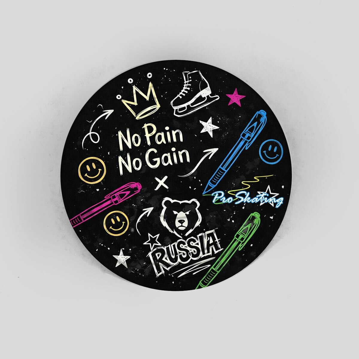 ProSkating Спиннер-диск для фигурного катания "No Pain No Gain"
