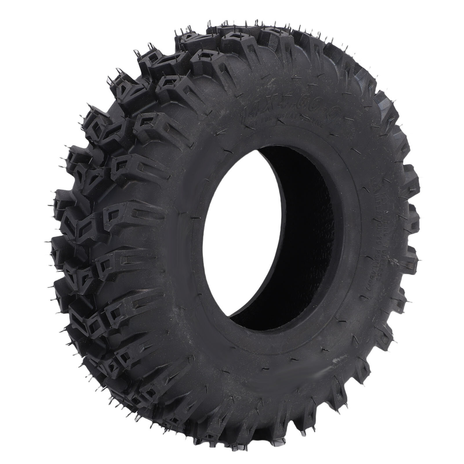 Шина 14x4.60-6, устойчивая к проколам, прочная, с резиновым каркасом, бескамерная, для снегоуборочных машин, газонокосилок и тракторов.