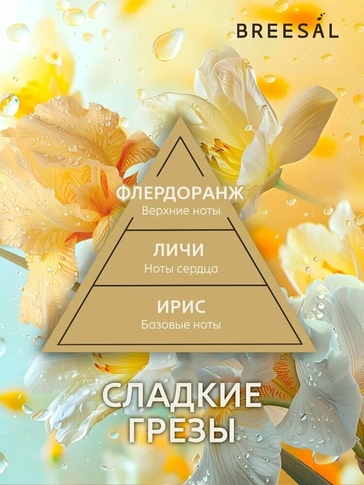 Диффузор для дома с палочками Breesal "Волнующая страсть", "Свежесть чувств", "Сладкие грезы" Набор 3 шт.