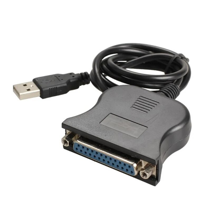 USB DB25 25-контактный штекер-гнездо для принтера, параллельный порт IEEE 1284 адаптер LPT, конвертер кабеля, кабель, параллельный порт, конвертер H8WD