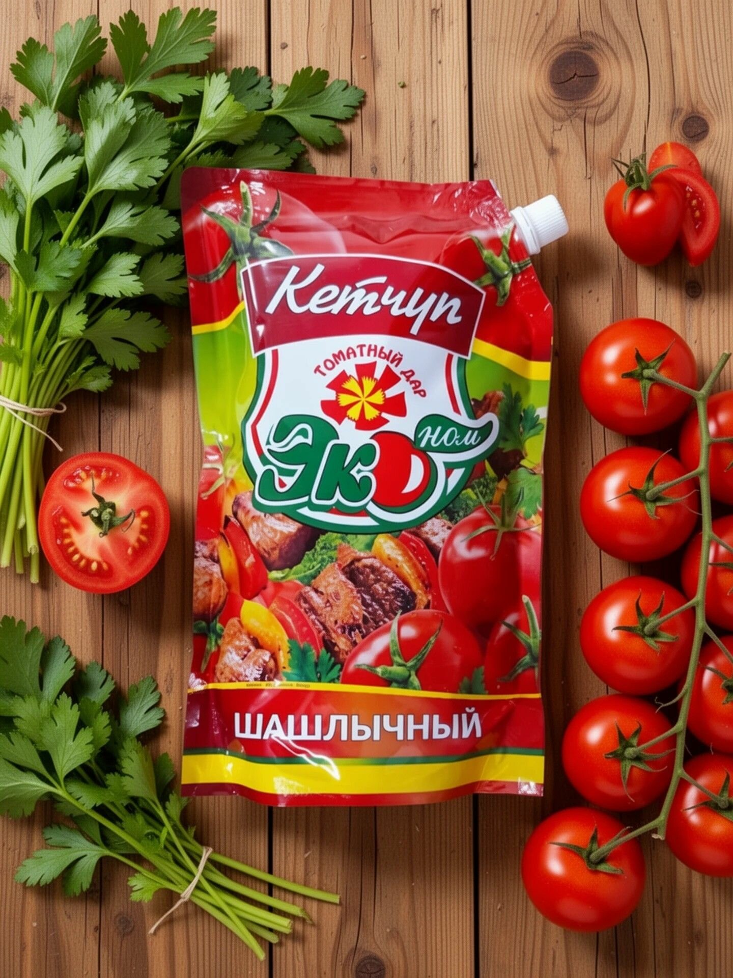 Кетчуп томатный Шашлычный "Эко" Томатный дар, 750 гр, 1 упак