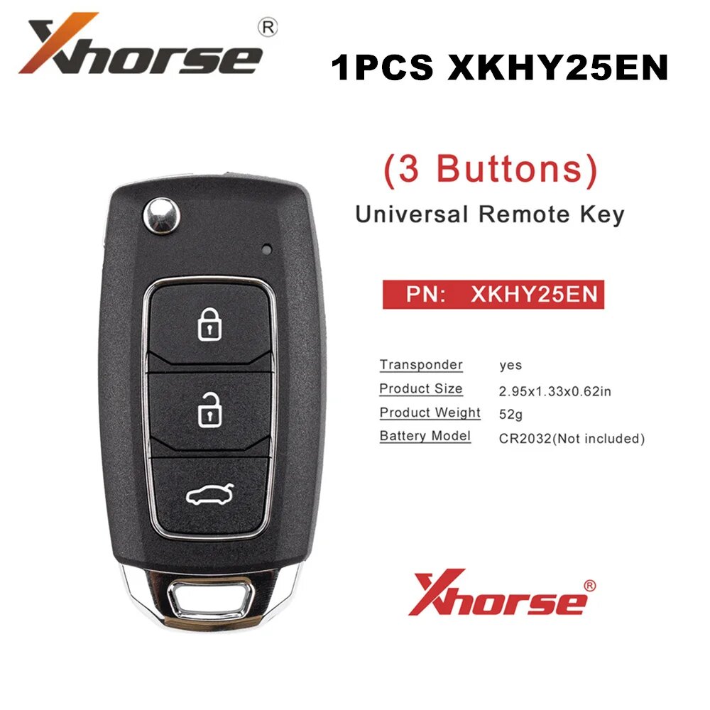 1 шт. Xhorse XKHY25EN 2-го поколения дистанционный ключ для Hyundai Type 3 кнопки