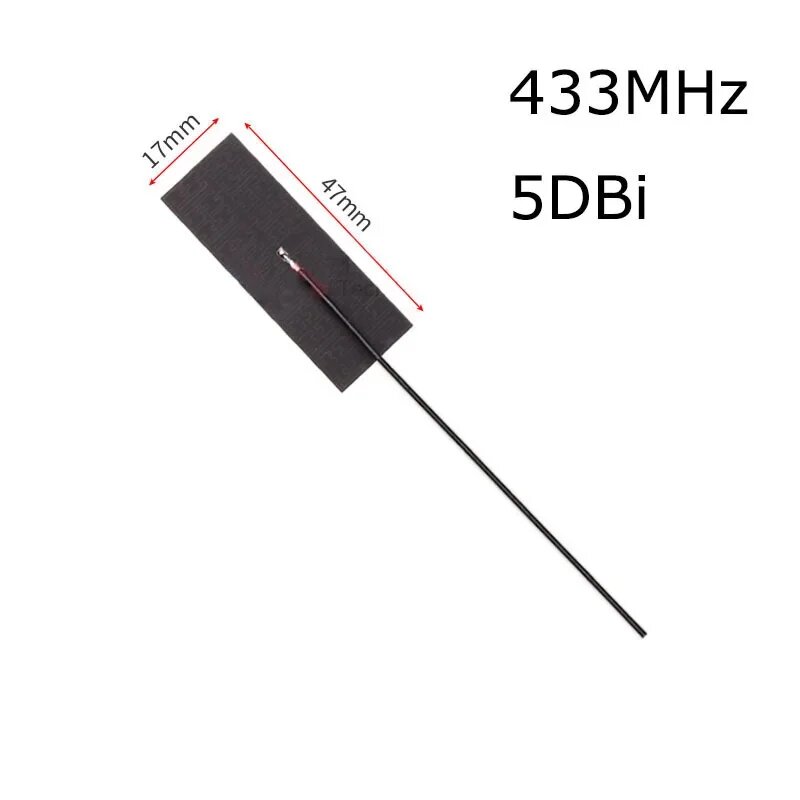 Антенна 433MHz 5dBi, 47x17mm, Цвет: 5 Weld head