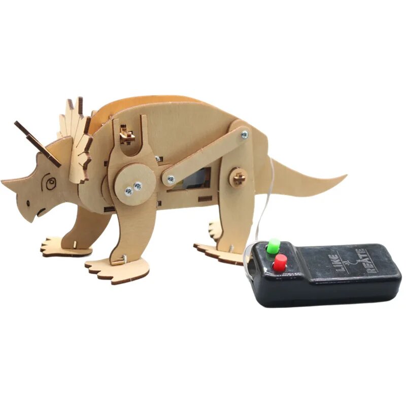 Деревянный трицератопс робот-динозавр, Цвет: Dinosaur2
