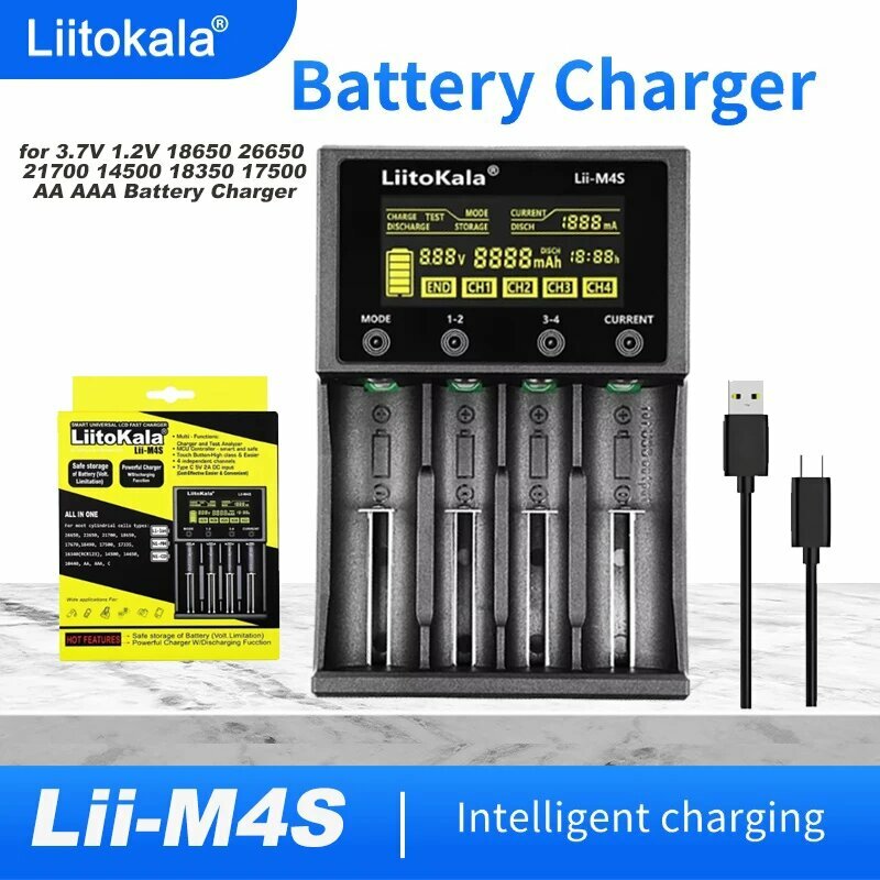 LiitoKala Lii-M4S зарядное устройство для аккумуляторов, 1шт