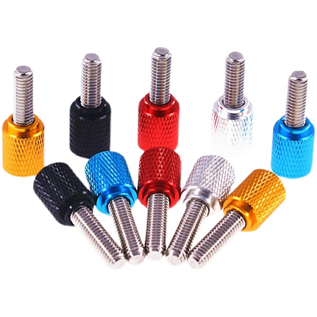 М6 винты с накатанной головкой из алюминия и стали M6x6mm, Желтый, Golden