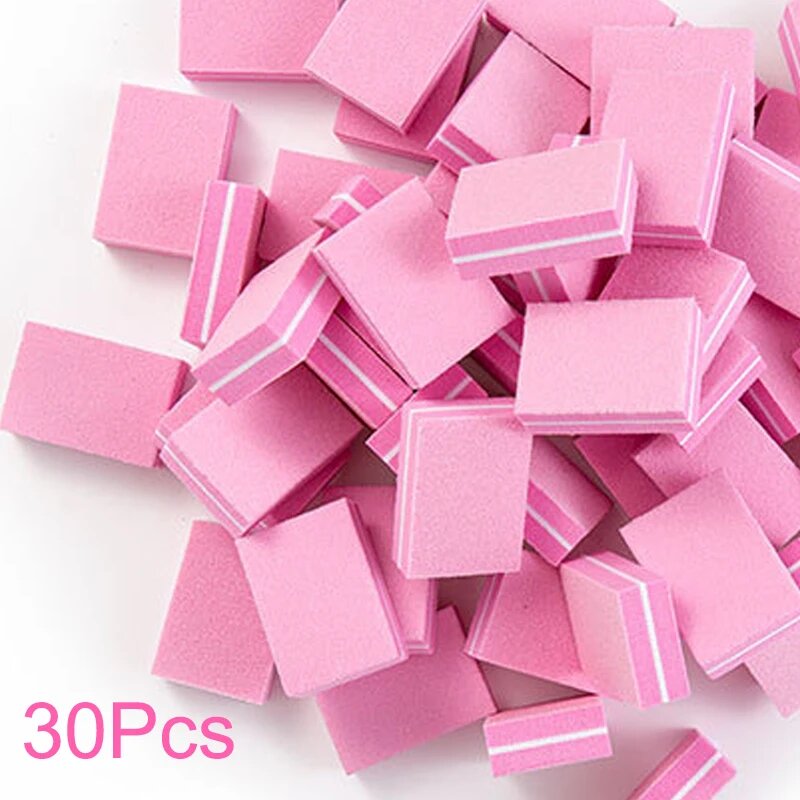 Мини-пилочки для маникюра и педикюра (10/30/50 шт.) 30Pcs-A-Pink