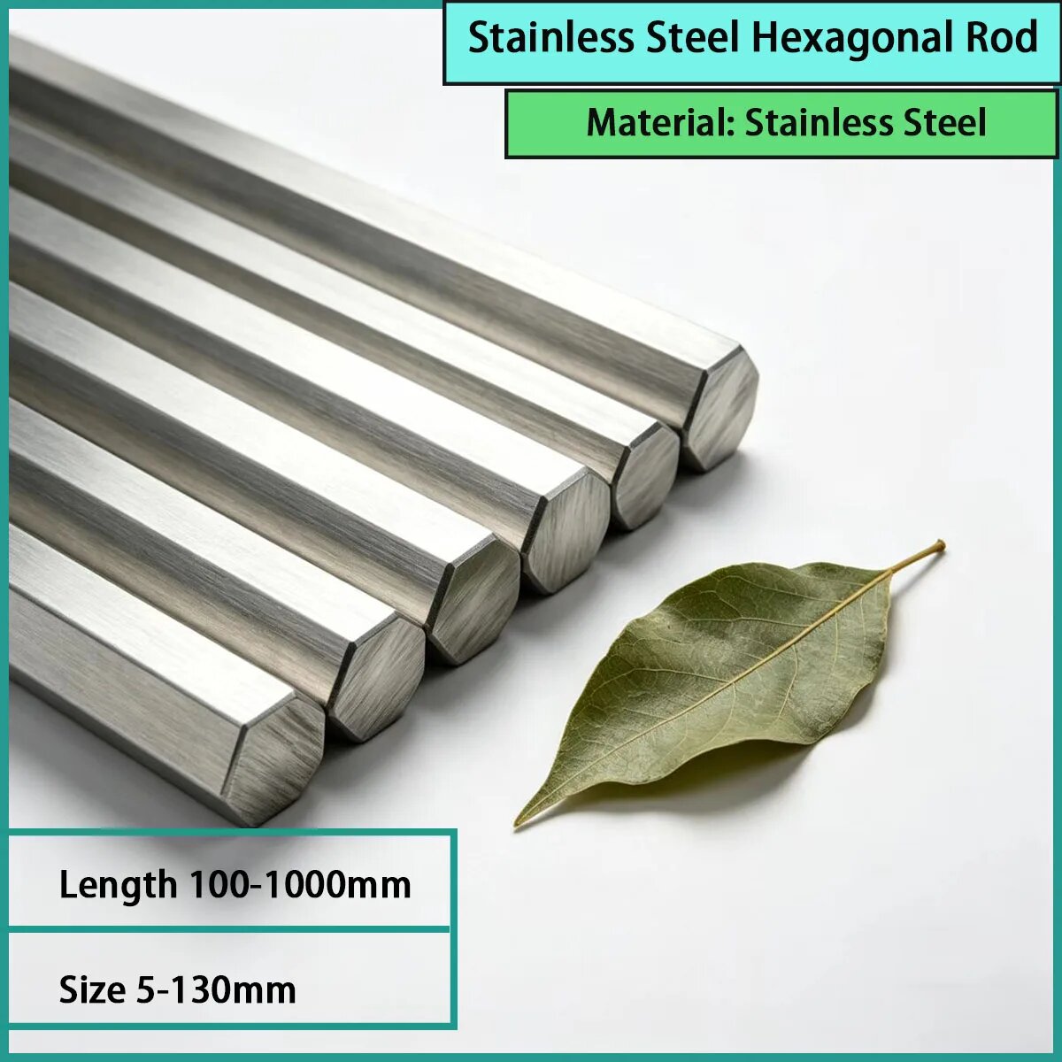 Шестигранный пруток из нержавеющей стали 5-130 мм 8 мм, Length 100mm 1pc