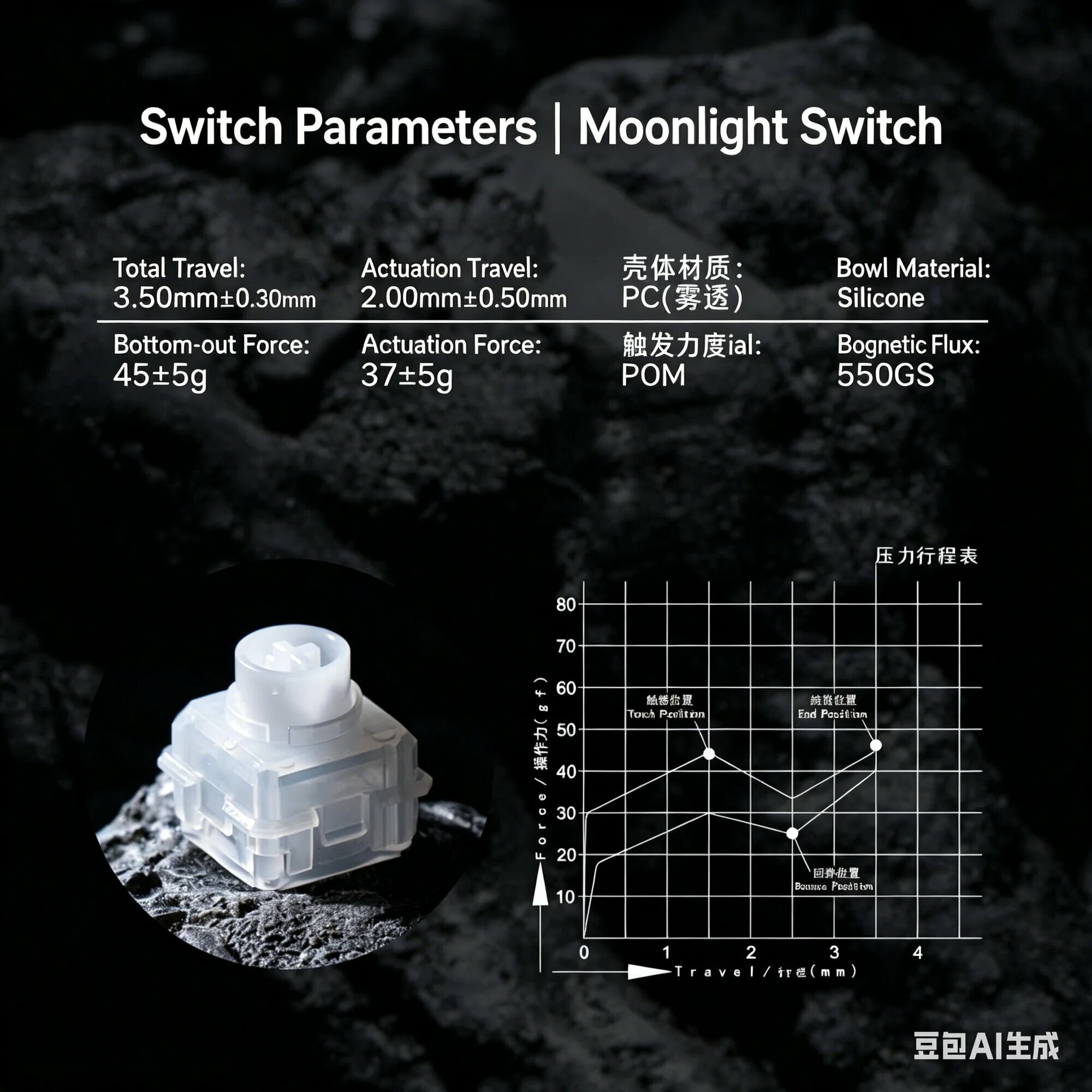 Skyloong Moonlight переключатели, 4 PCS