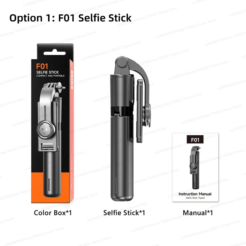 Селфи-палка F01 черная, Selfie Stick Option1