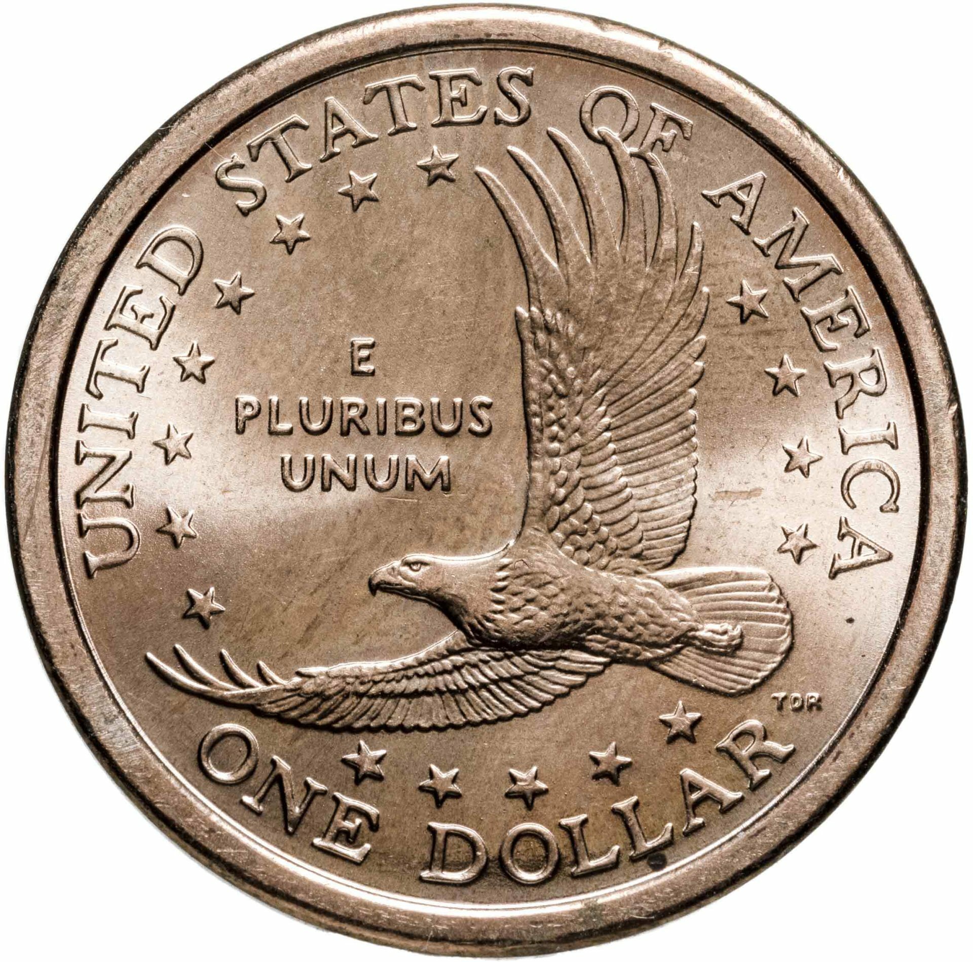 США 1 доллар dollar 2004 "Sacagawea dollar Сакагавея доллар - парящий орёл", Знак монетного двора D - Денвер, Медь, в сохранности UNC