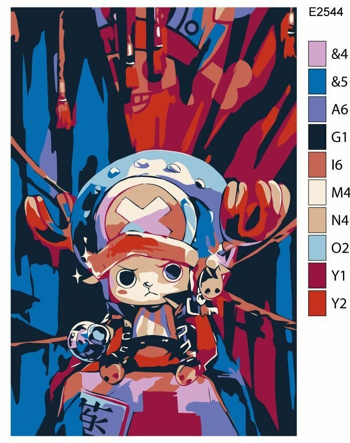 Детская картина по номерам E2544 "Аниме Ван Пис (One Piece). Тони Тони Чоппер" 20x30